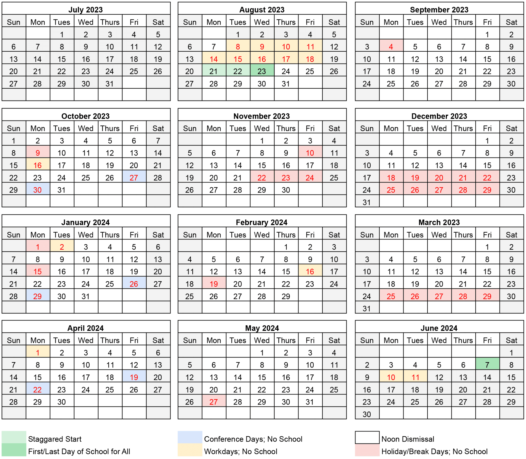 School Events Calendar - Pinewoods Montessori School